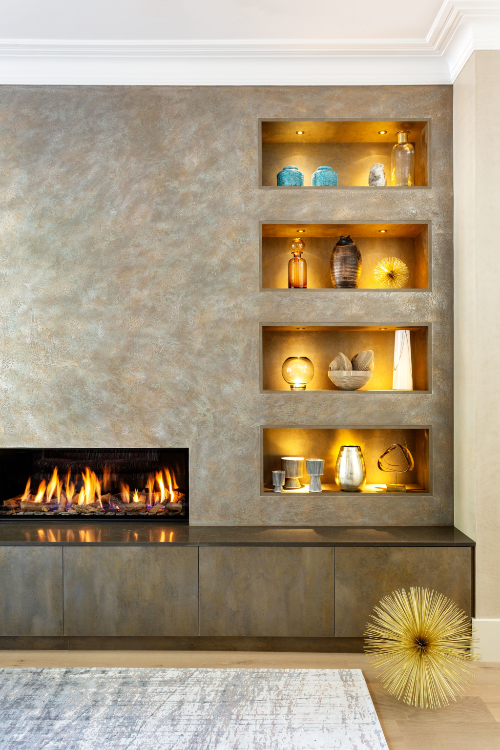 Contemporary Media & Fireplace Walls | HUX London