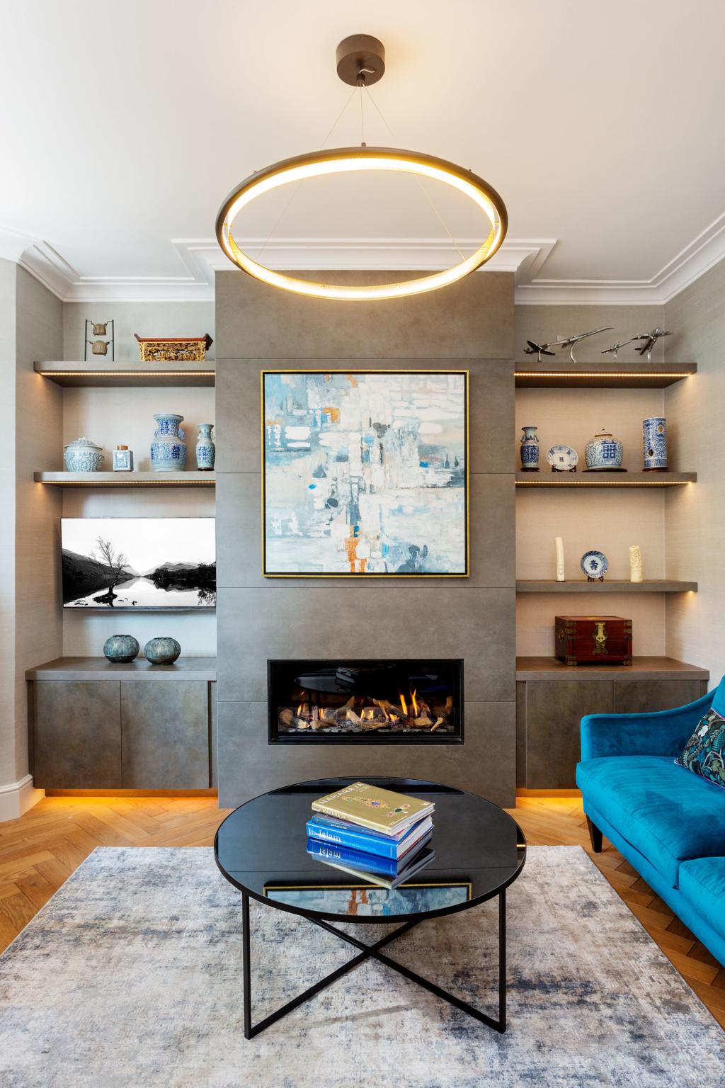 Contemporary Media & Fireplace Walls | HUX London